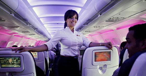 In Flight Conversation on Airline Virgin America - 9GAG