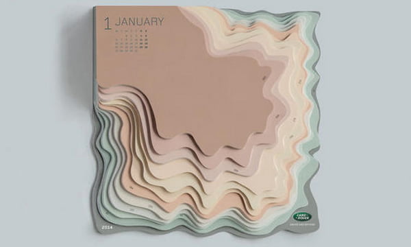 Land Rover Topographic Calendar - 9GAG