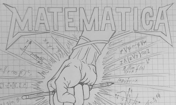 Listening to Metallica while doing math. This is the result - 9GAG