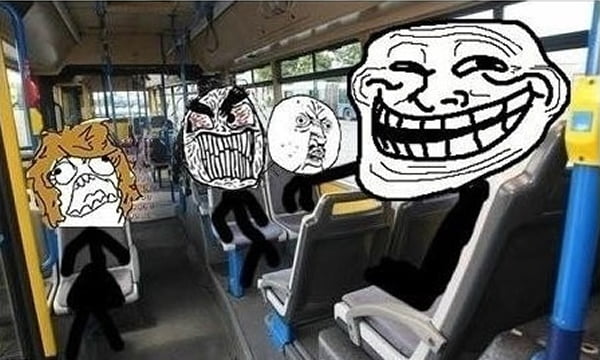 Awesome bus driver, troll, might-be-blind, and also crazy as shit #YOLO ...