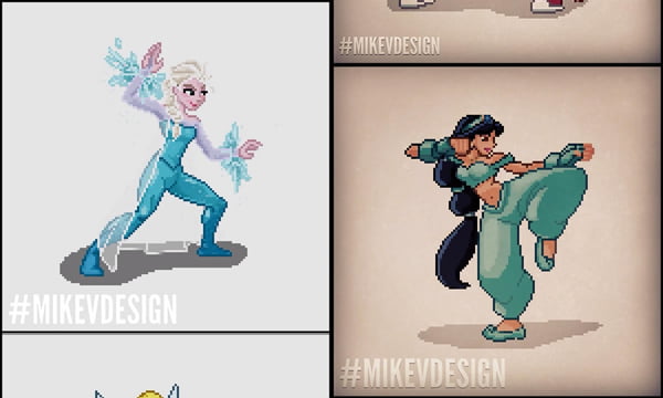 Disney Princess as 16-bit fighters... - 9GAG