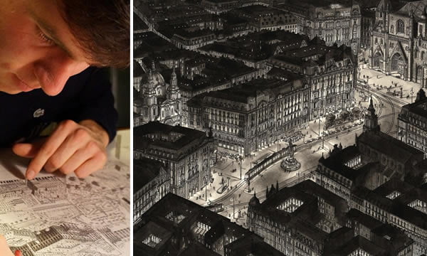 This Artist Draws Famous Cities In Details From His Memory - 9GAG