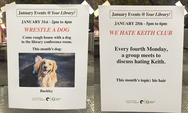 Someone made up some fake events for a local library - 9GAG