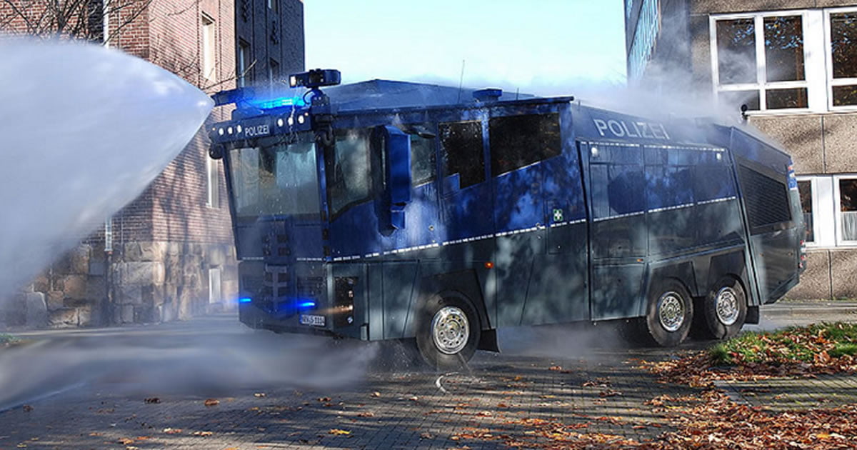 The newest German anti-riot water cannon vehicle - 9GAG