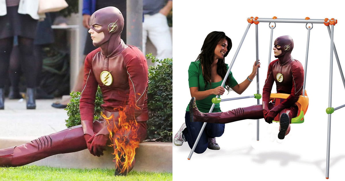 PsBattle: The Flash sitting down. - 9GAG