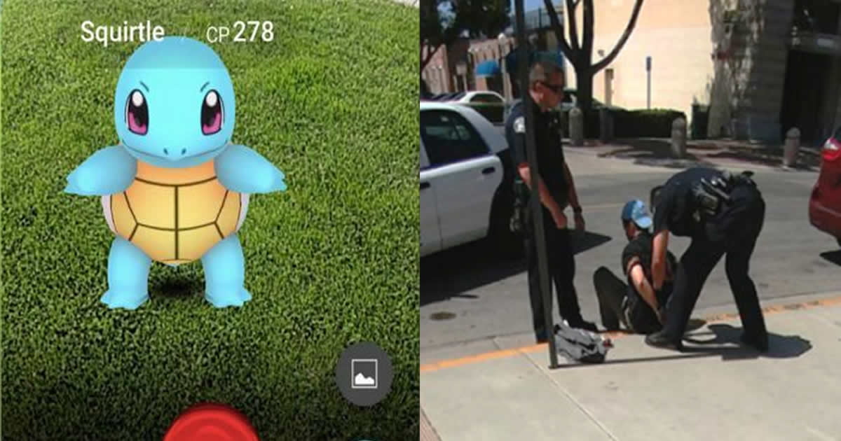 When you try to catch them all, but instead you catch a murder suspect ...