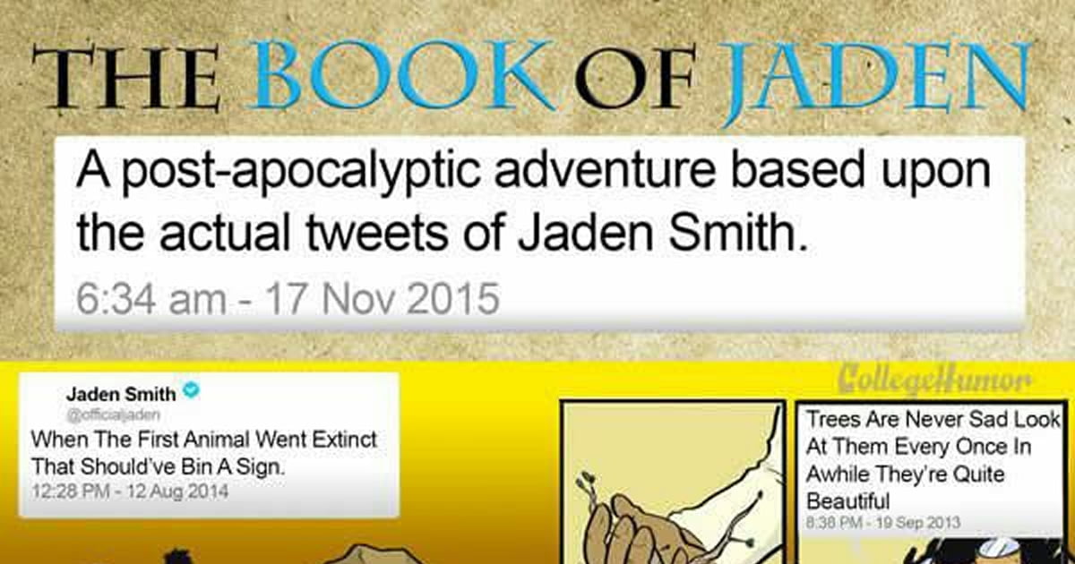 A comic made out of Jaden Smith quotes - 9GAG