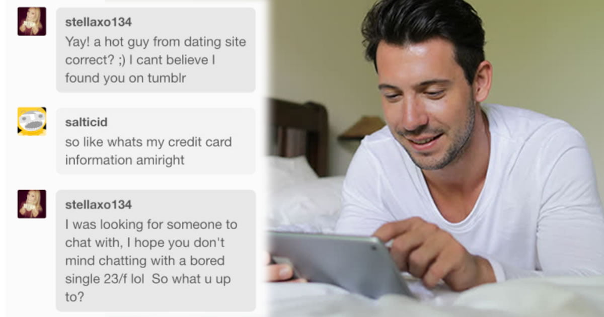 Man has a lengthy existential crisis with a spambot - 9GAG