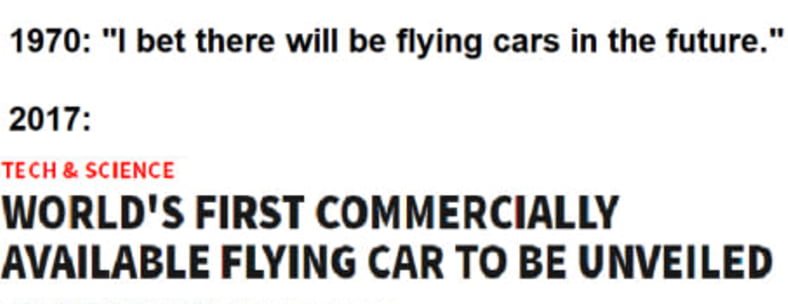 Flying cars to be released this year. - 9GAG