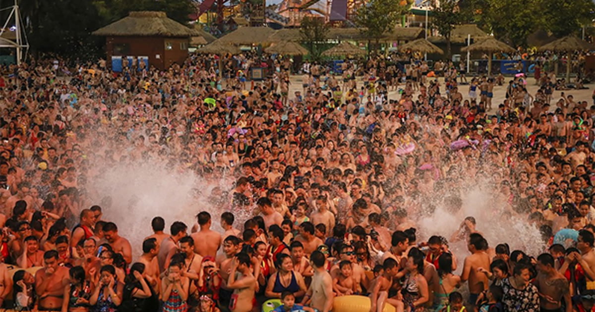 Dive in and join the chaos... If you can find any water left in these ...