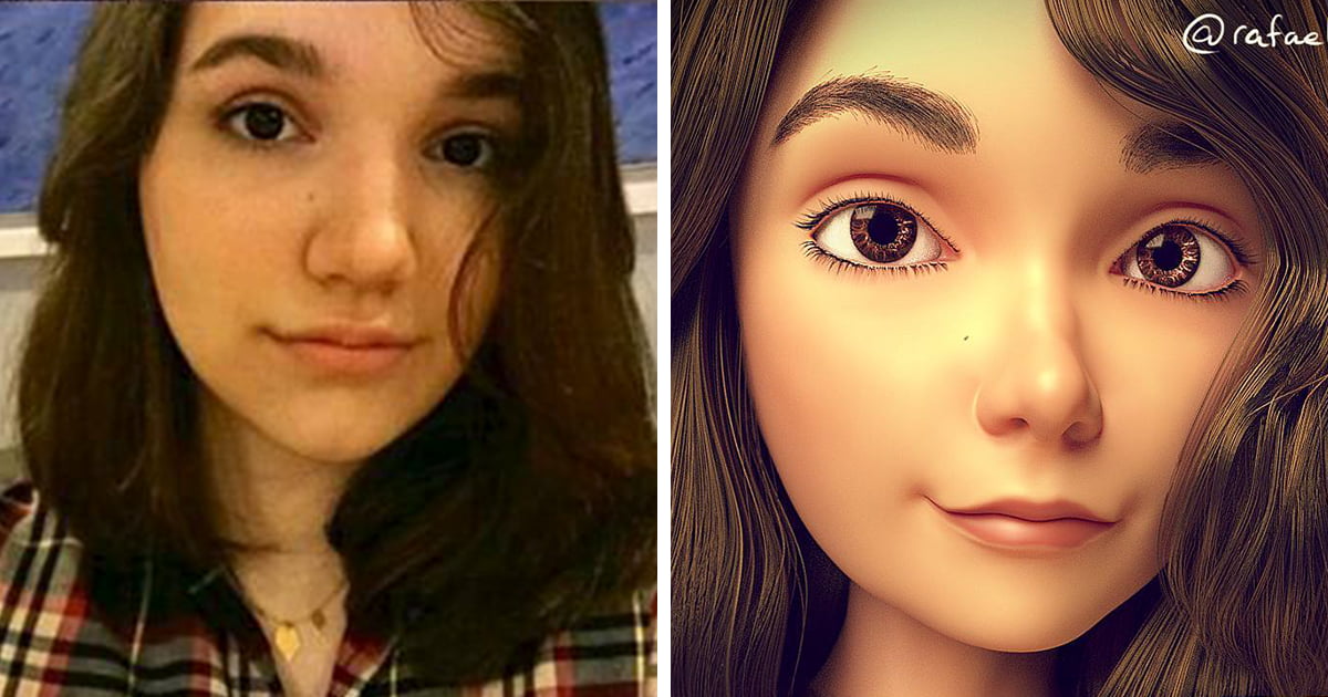 3D Artist Turns People's Portraits Into Pixar-Like Characters - 9GAG