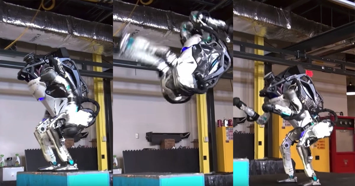 Boston Dynamics developed a Robot that is capable of performing a ...