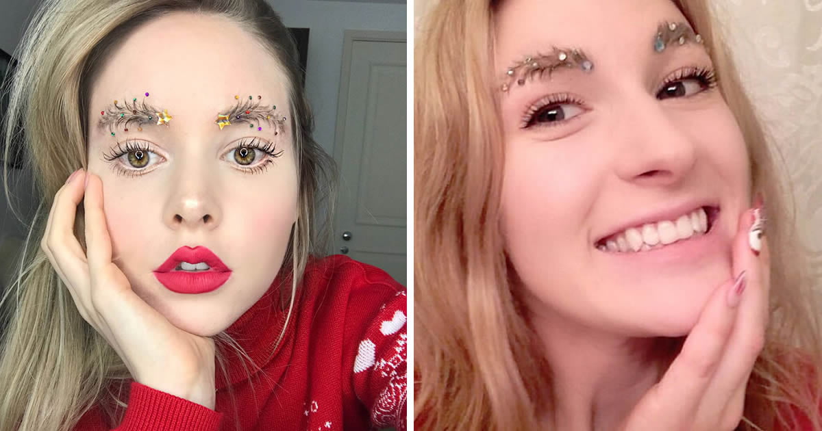 "Christmas Tree Brows" Are 2017's Final Weird Eyebrow Trend - 9GAG