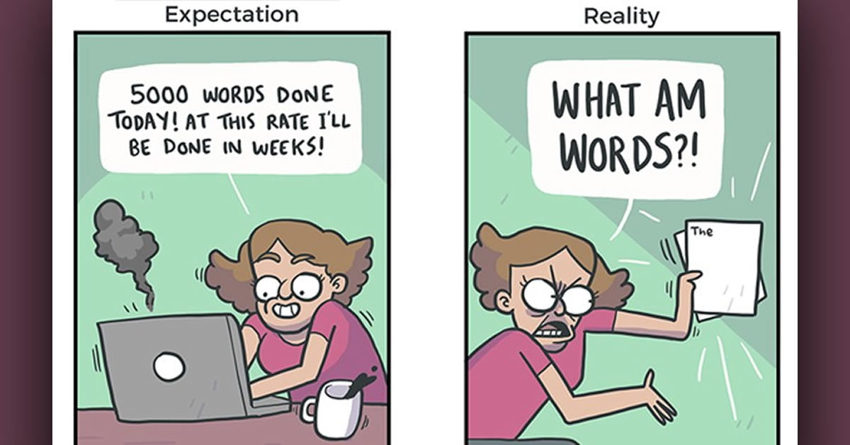 Writing a Book: Expectation vs Reality - 9GAG