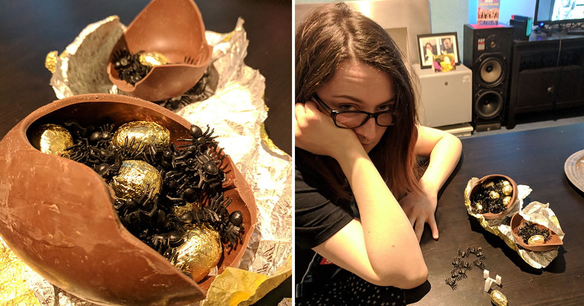 Guy Wins This Years ‘Easter April Fools’ With A Spikey Egg Prank - 9GAG