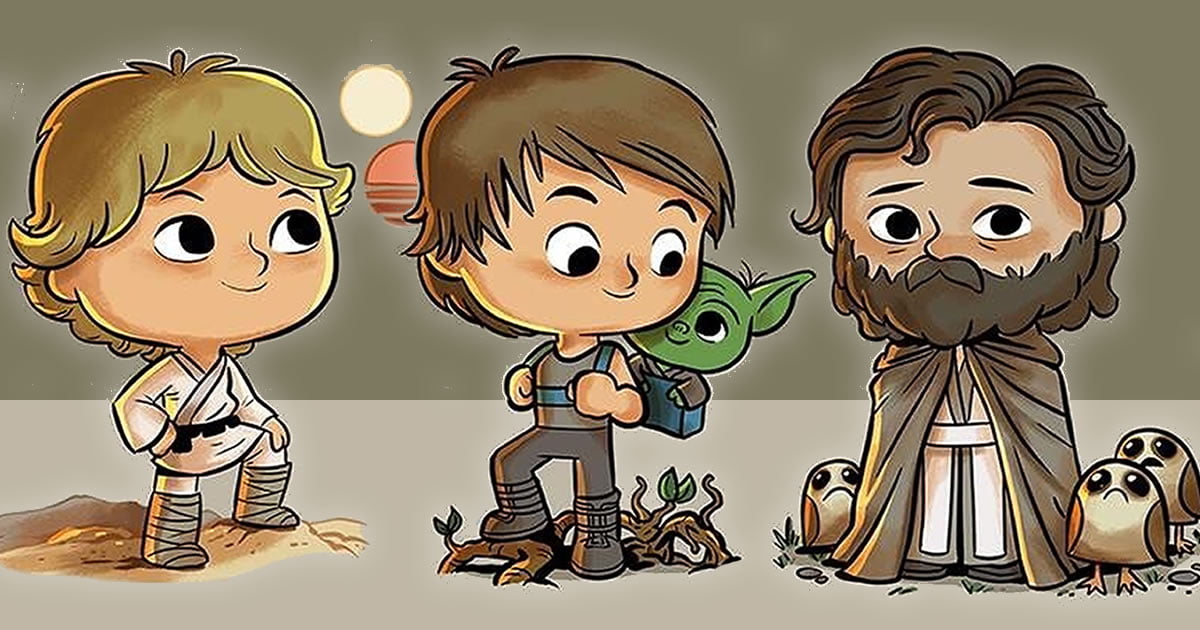 Evolutions Of Famous Actors And Characters In Adorkable Illustrations ...