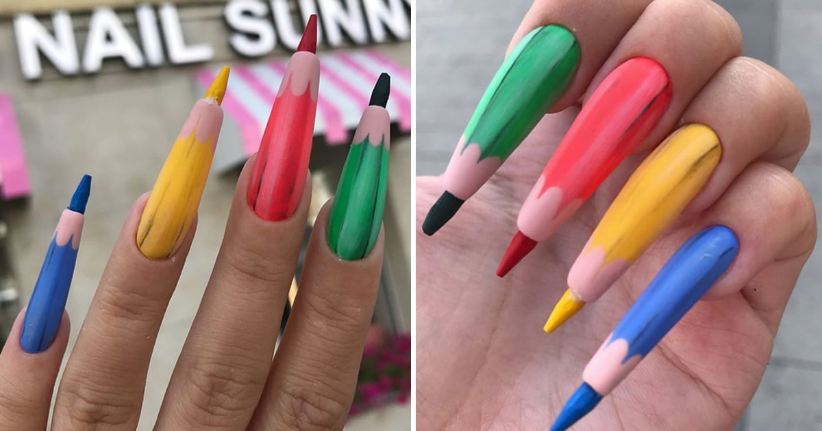 Colored Pencil Nails Are A Thing And They Actually Work - 9GAG