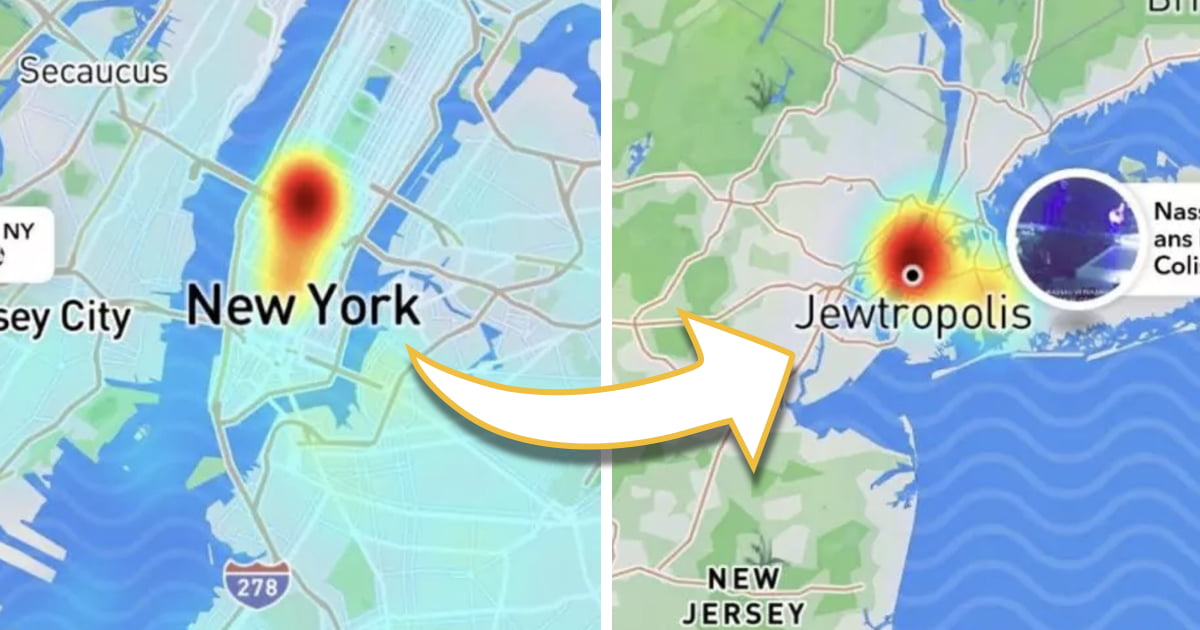 New York City Renamed As 'Jewtropolis' On Snapchat Due To Map Hack - 9GAG