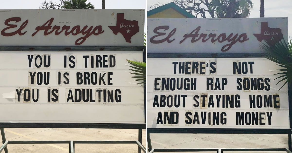 This Restaurant In Austin Earned Some Fames For Funny Signs - 9GAG