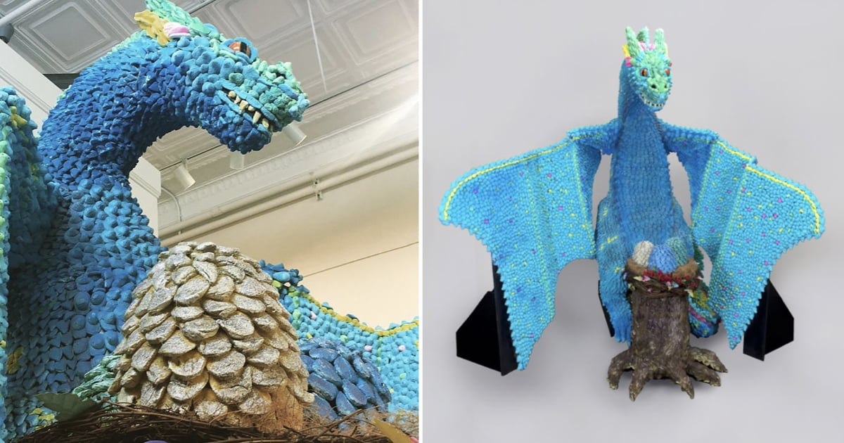 Artist Turns 5000 Marshmallow Peeps Into Game of Thrones Dragon - 9GAG