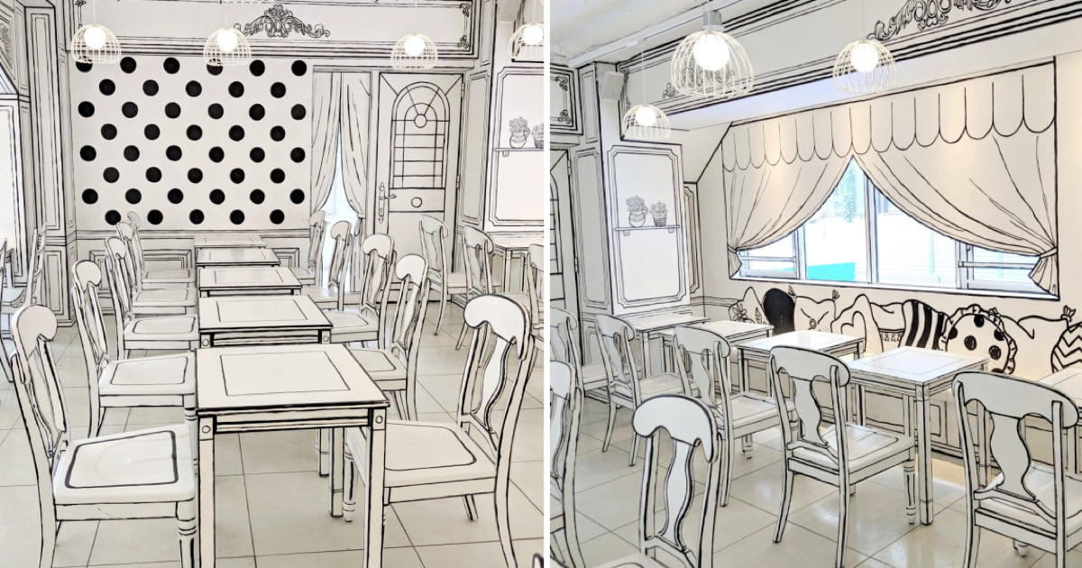 Tokyo’s 2D Cafe Looks Like An Illustration But It’s An Actual ...