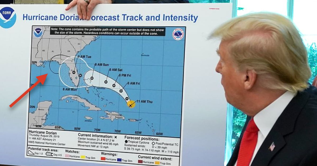 Trump Altered Hurricane Dorian Map With Sharpie To Validate His ...