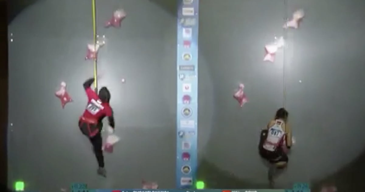 Women's speed climbing record was smashed, Under 7 seconds. nextf ...