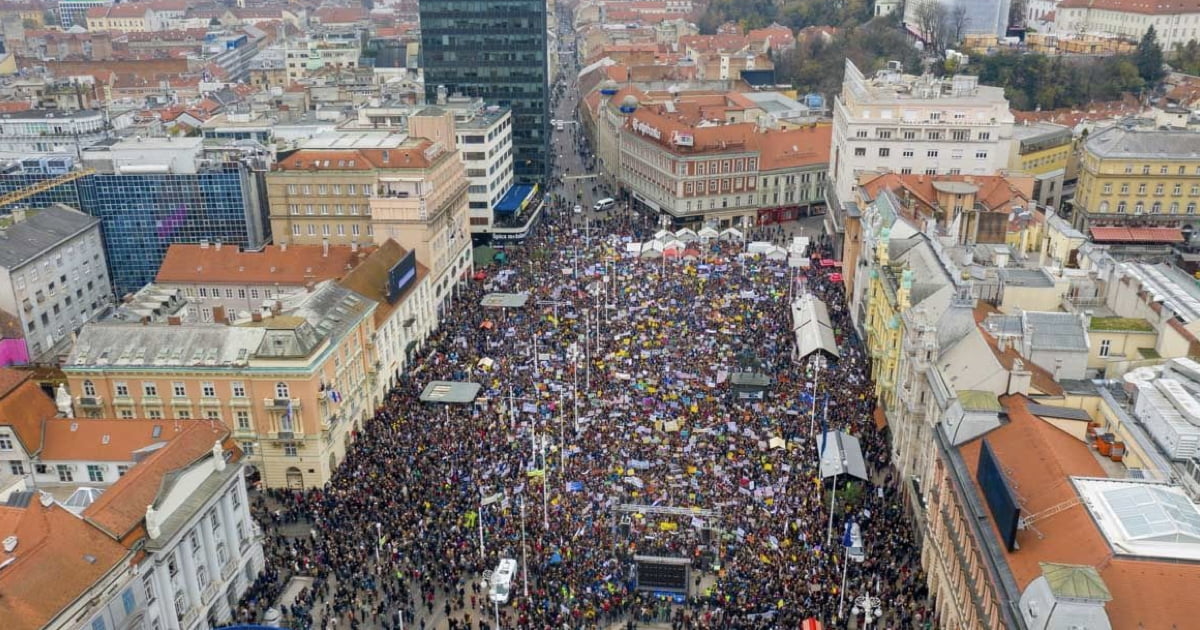 Big protest in Croatia. More than 90% of teachers are in strike for 31 ...