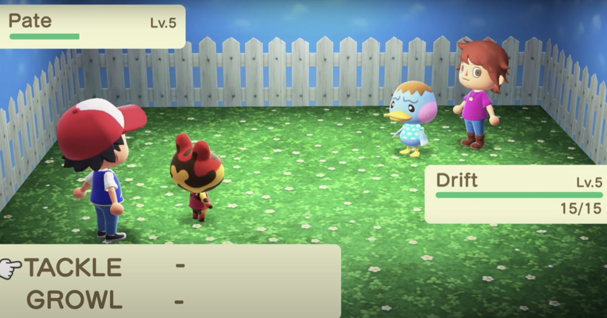 Recreating Pokémon Battle With 'Animal Crossing' Villagers - 9GAG