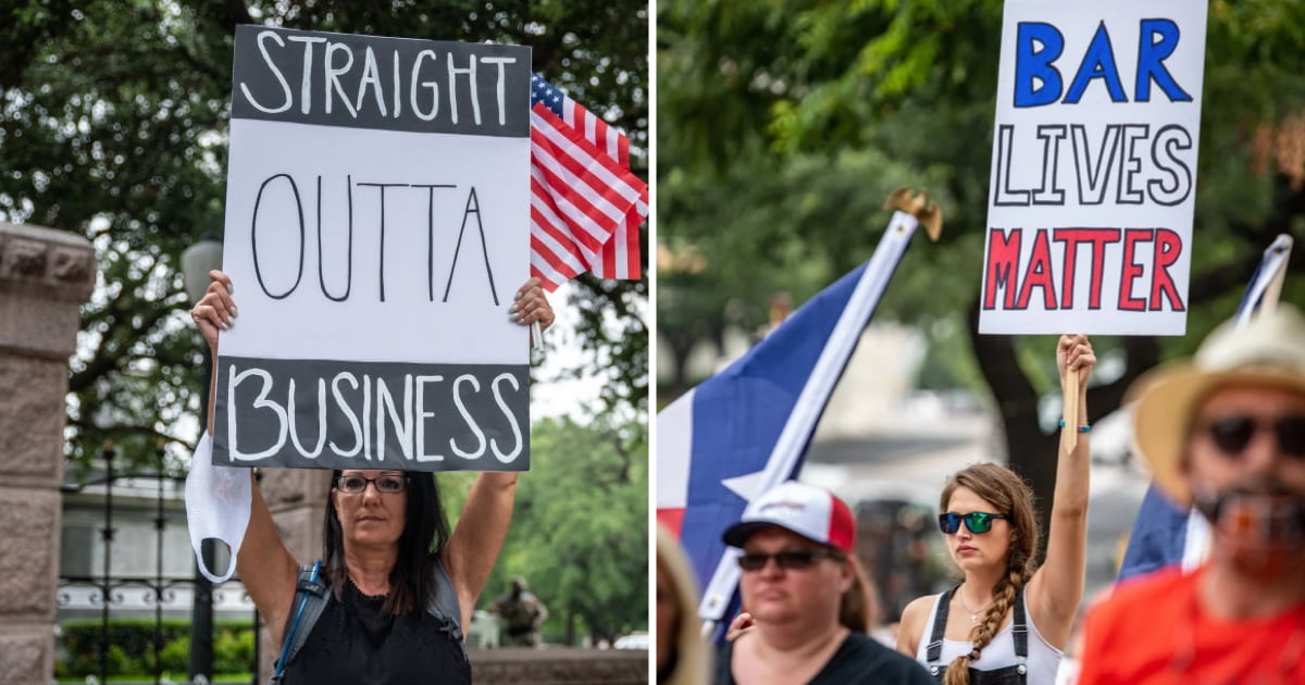 Texas Bar Owners Sue Governor And Organize 'Bar Lives Matter' Protest ...