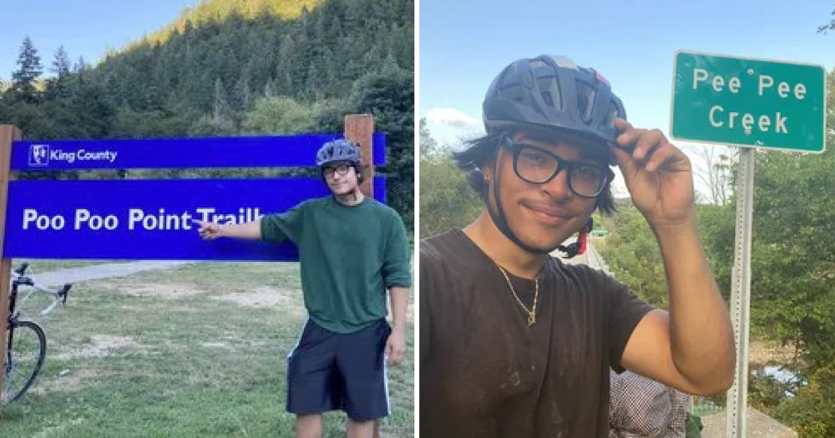 Guy Spends 36 Days Cycling From Poo Poo Point To Pee Pee Creek - 9GAG