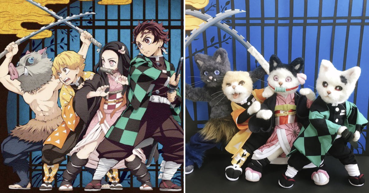 Felt Artist Turns 'Demon Slayer' Characters Into Lifelike Cat Creations ...