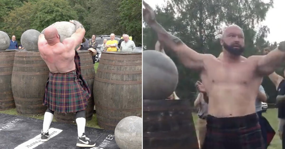 Andrew Cairney from Glasglow, Scotland loading all nine of The Ardblair ...