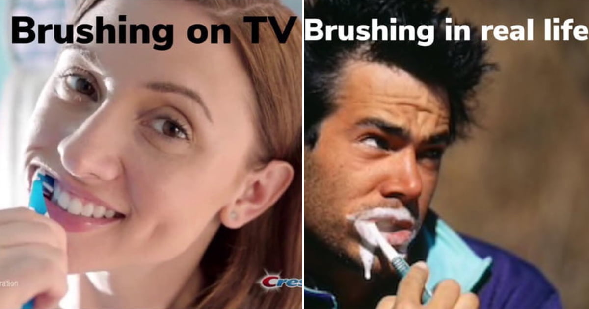 Brushing your teeth is the only time you clean your skeleton. - 9GAG