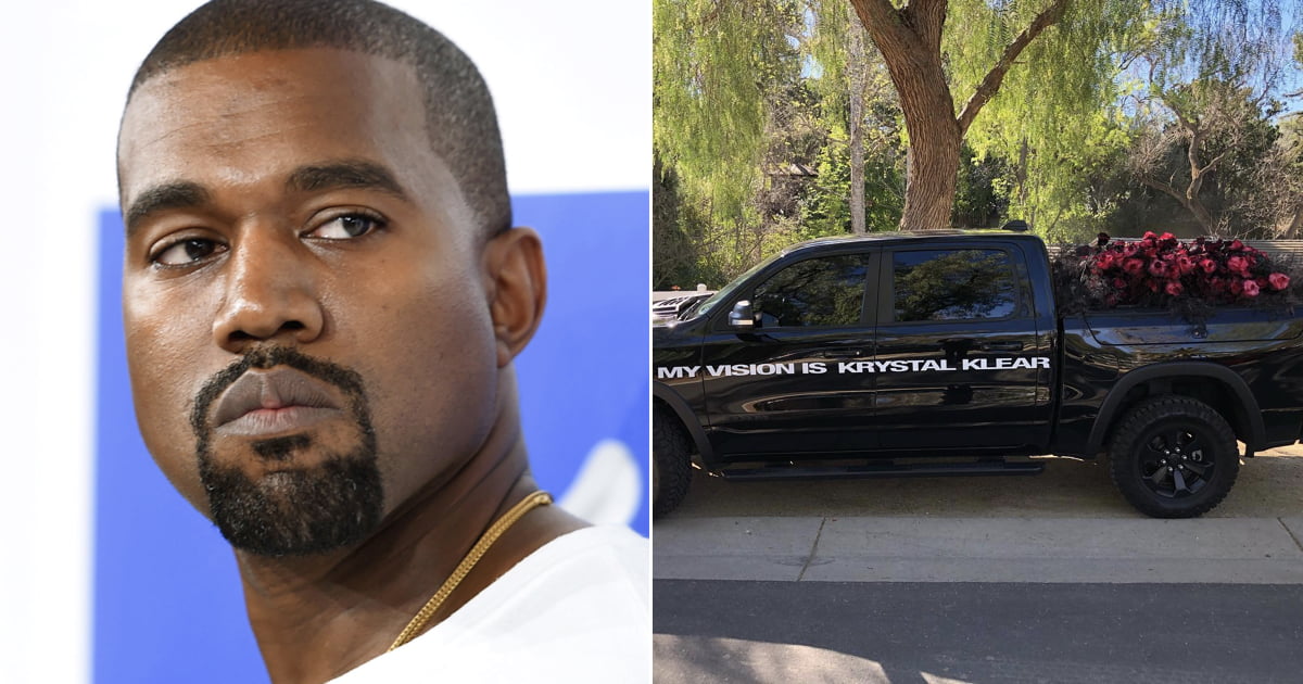 Kanye West Sent Kim Kardashian A Truck Full Of Roses On Valentine's Day ...