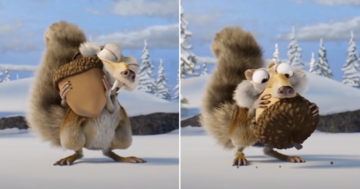 20 yrs later, Scrat finally got his nuts. - 9GAG