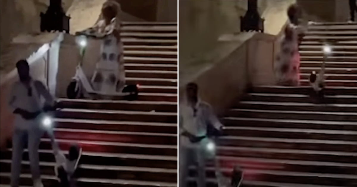 American Tourist Fined For Throwing Scooter Down Rome’s Iconic Spanish ...