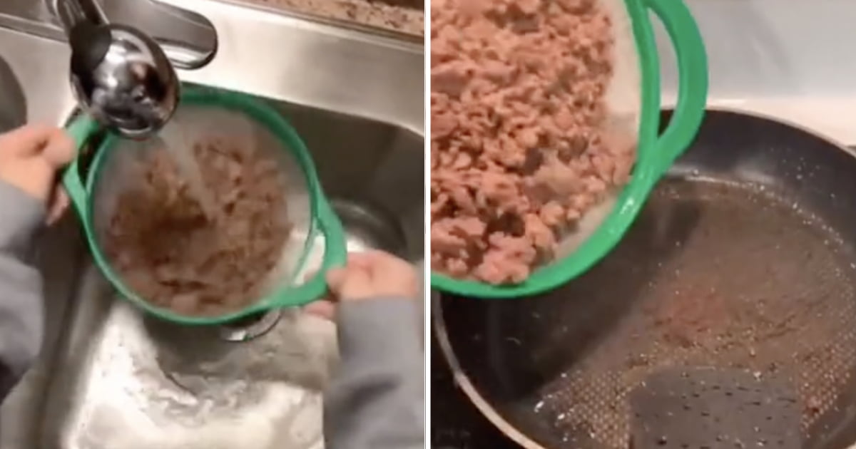 Video Of Someone Rinsing Cooked Ground Beef Is Leaving People Horrified ...