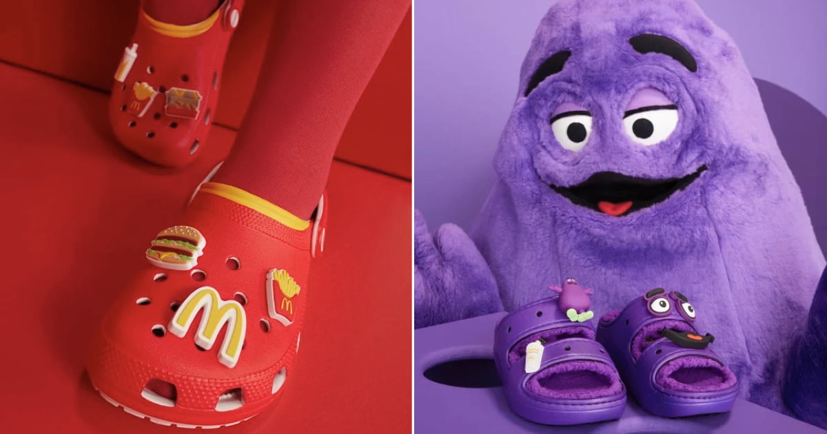 Mcdonald’s And Crocs Release Line Of Shoes Inspired By Grimace And The Hamburglar - 9GAG