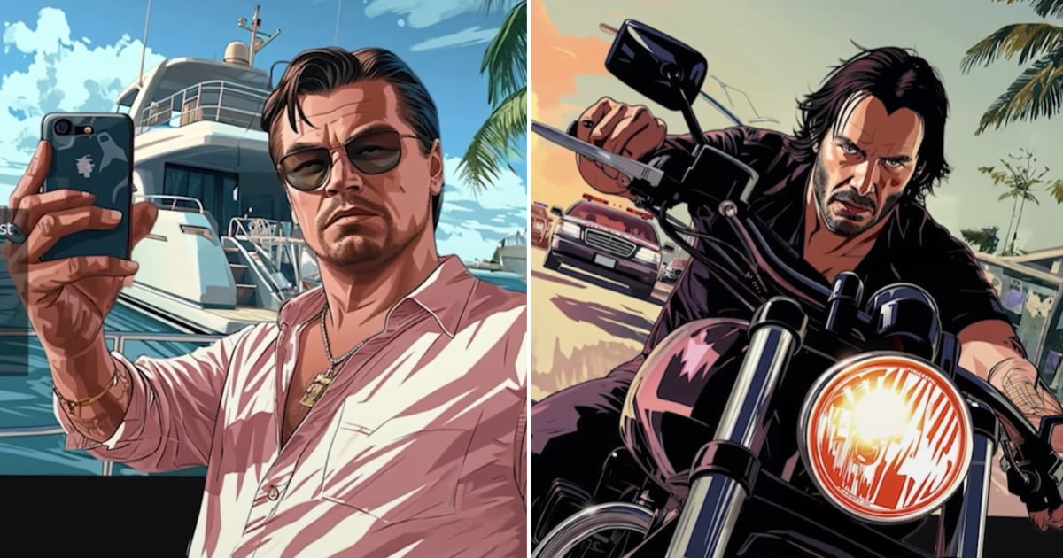 AI Turns Celebrities Into GTA Loading Screen - 9GAG