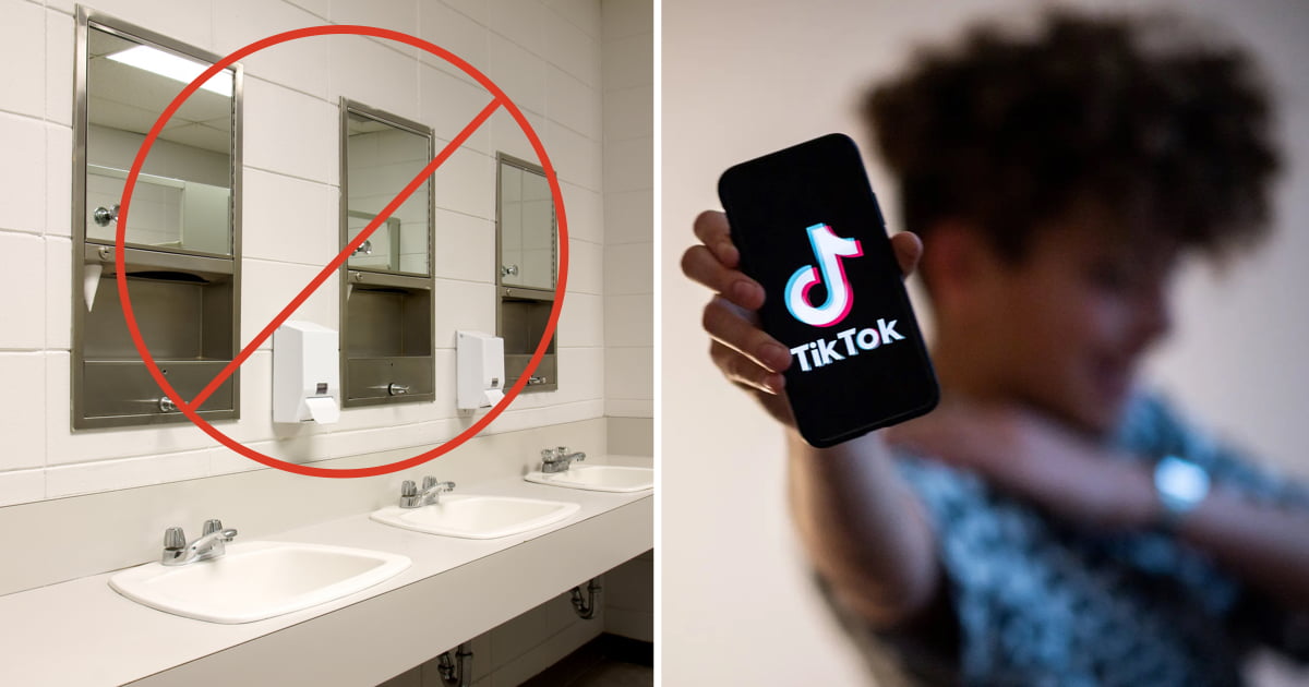 North Carolina School Removes Bathroom Mirrors Because Of Students' TikTok Addiction - 9GAG