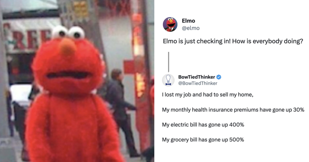 Elmo's Wellness Check On X Turned Into Mass Trauma Dump - 9GAG