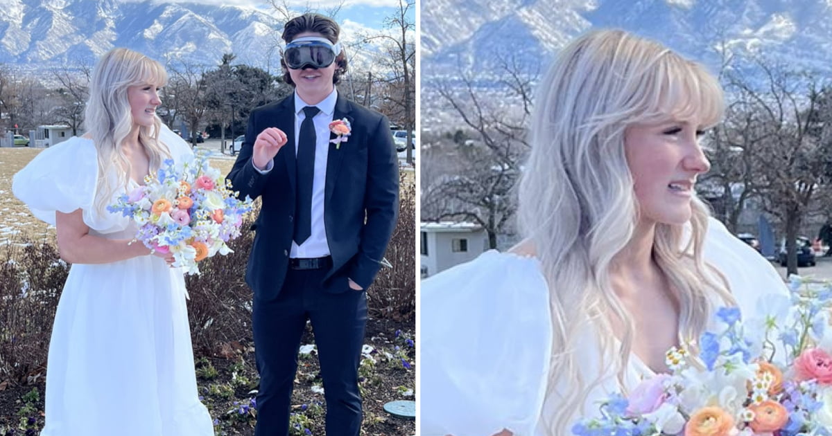 Software Engineer Wears Apple Vision Pro At His Wedding - 9GAG