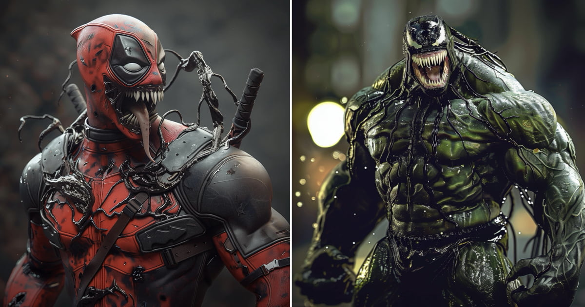 AI Imagines Venom Infected Other Marvel Characters - 9GAG