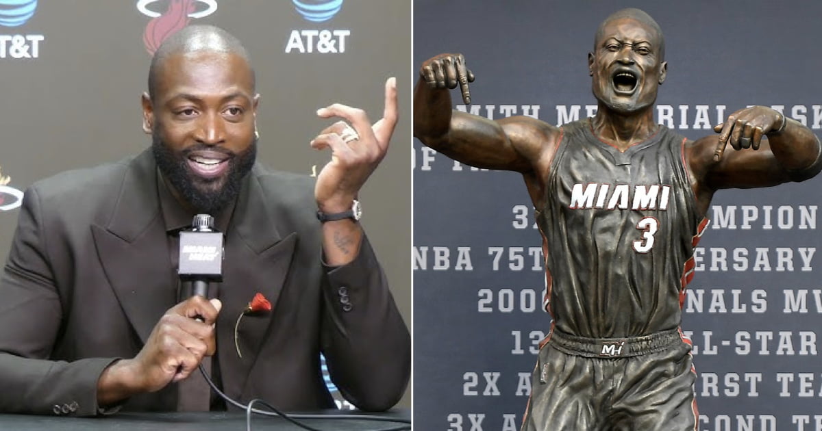 NBA Legend Dwyane Wade’s Statue Goes Viral After Miami Heat Unveiling - 9GAG