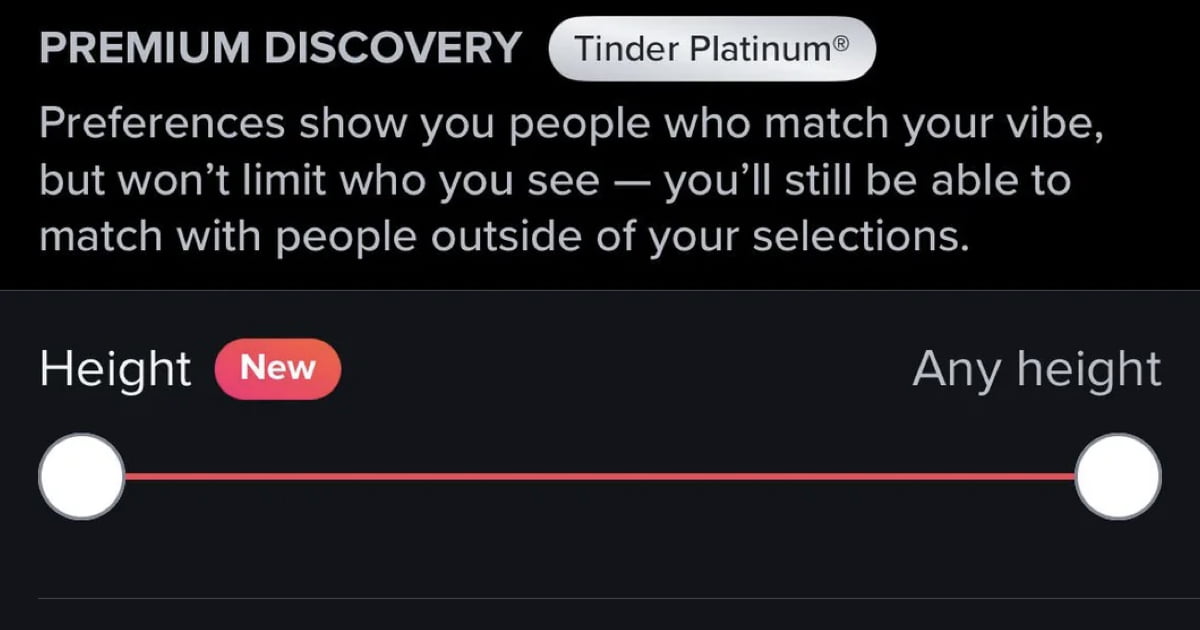 Tinder Is Now Testing 'Height Preference' - 9GAG