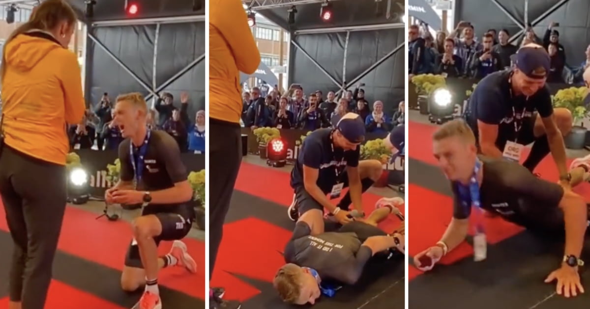 Man Starts To Cramp While Proposing - 9GAG