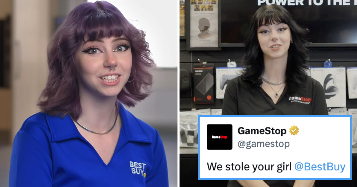 Gamestop Goes Viral For 'Stealing' E-Girl From Best Buy In Latest Ad - 9GAG