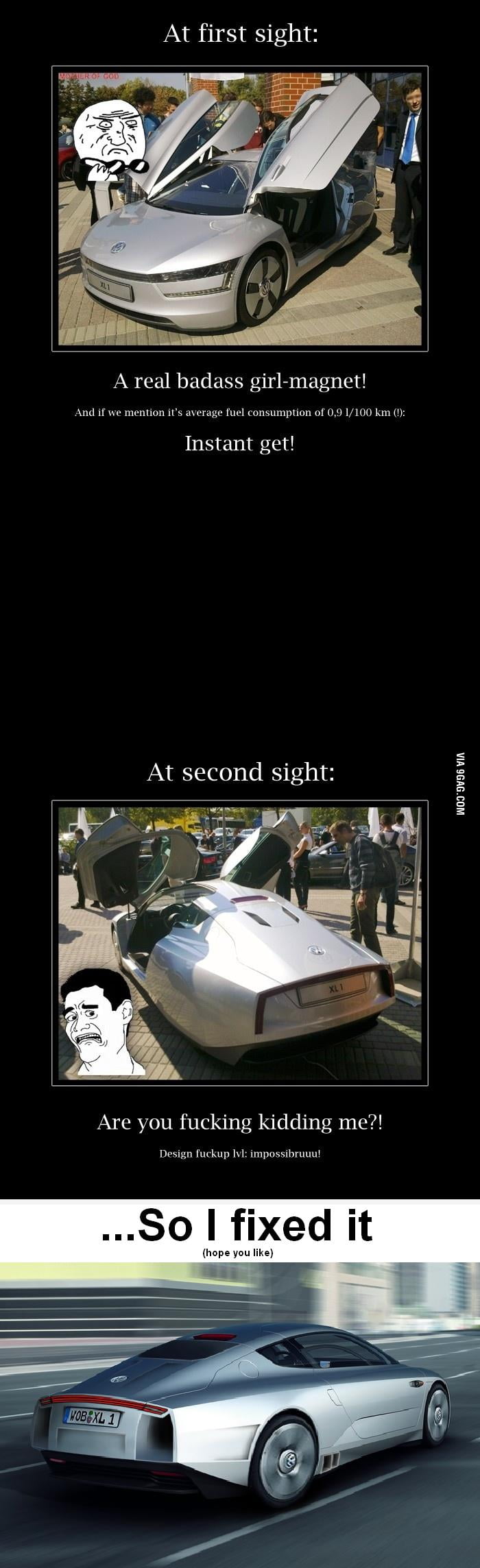 VW car design: FAIL [FIXED] - 9GAG