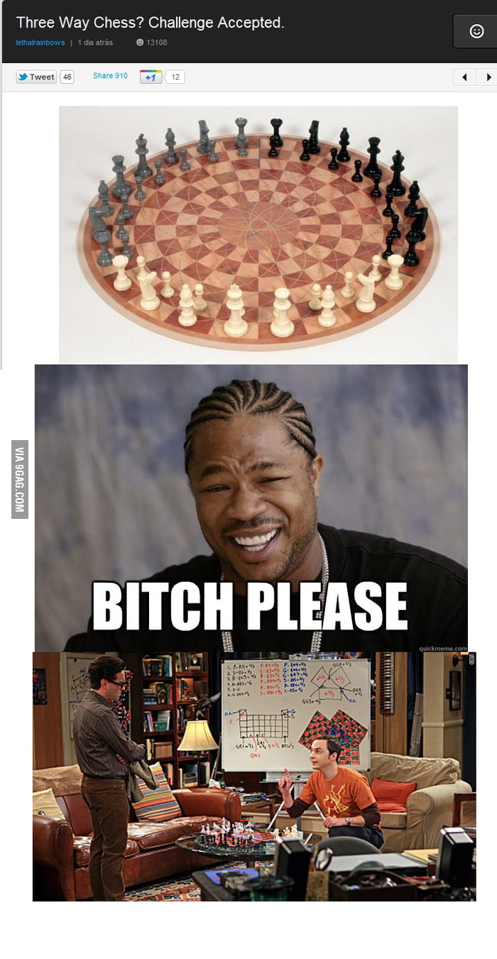 Sheldon Cooper 3 way chess ftw - 9GAG